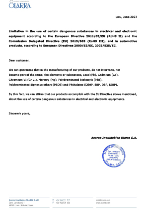 Statements – OLARRA Aceros Inoxidables